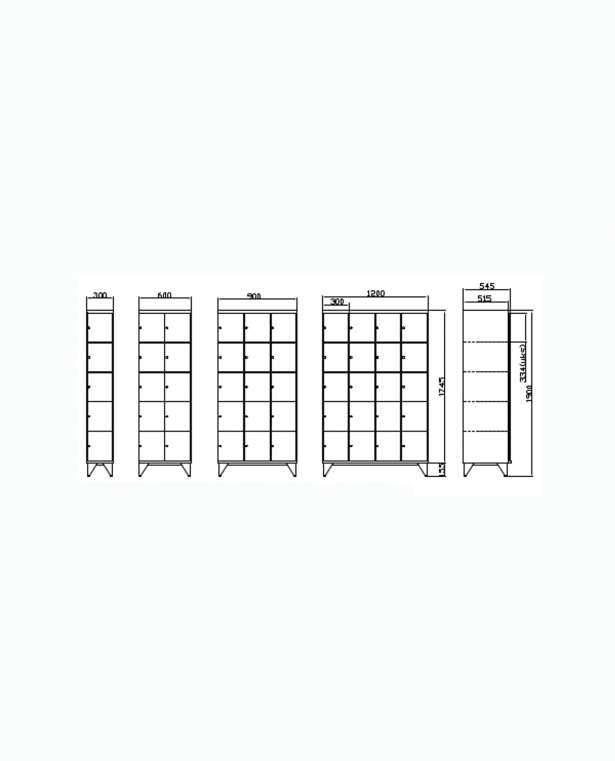 Lokerokaappi Solid 10 ovinen Lev 2 X 300 Mm Niparmi Sis logistiikka Oy